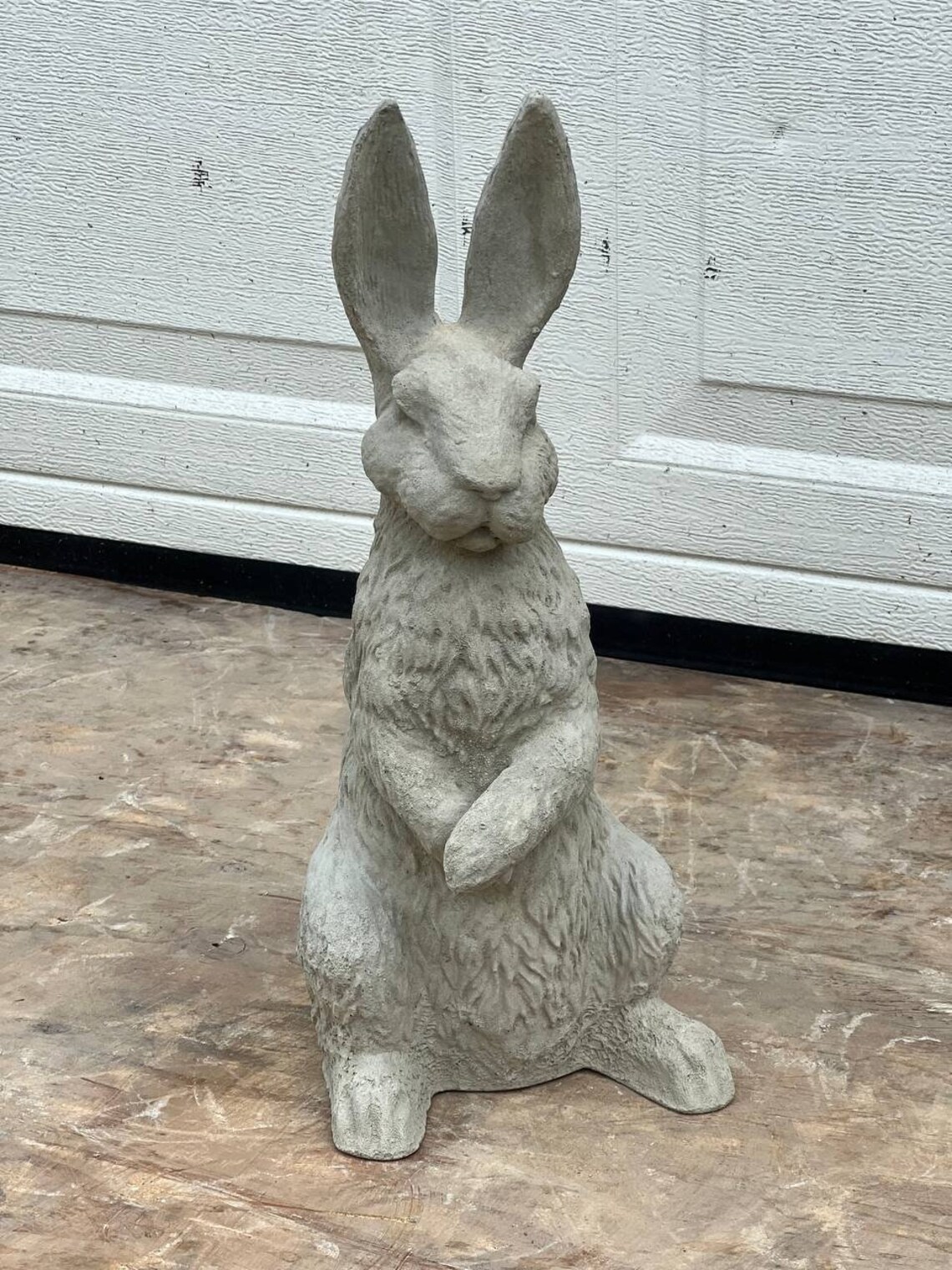 Rabbit Concrete Garden Statue Easter Bunny Decoration Figure Realistic ...