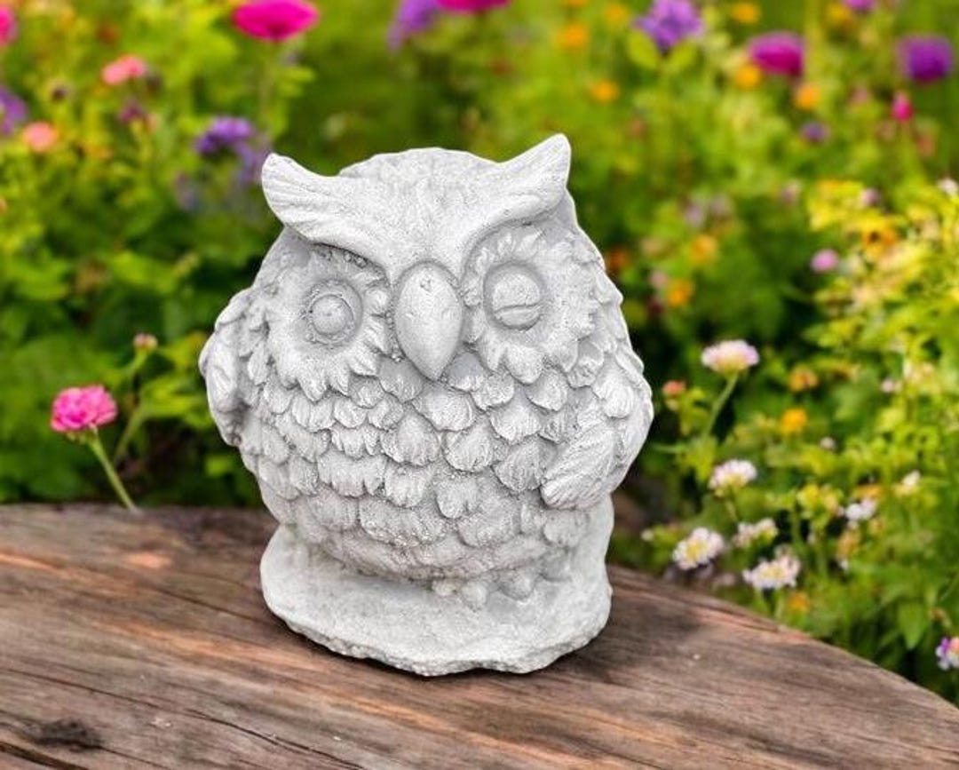 Realistic Owl Bubba Figure Yard Night Bird Sculpture Outdoor or Garden ...