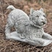 Crouching Terrier Statue Concrete Memorial Dog Sculpture Garden ...