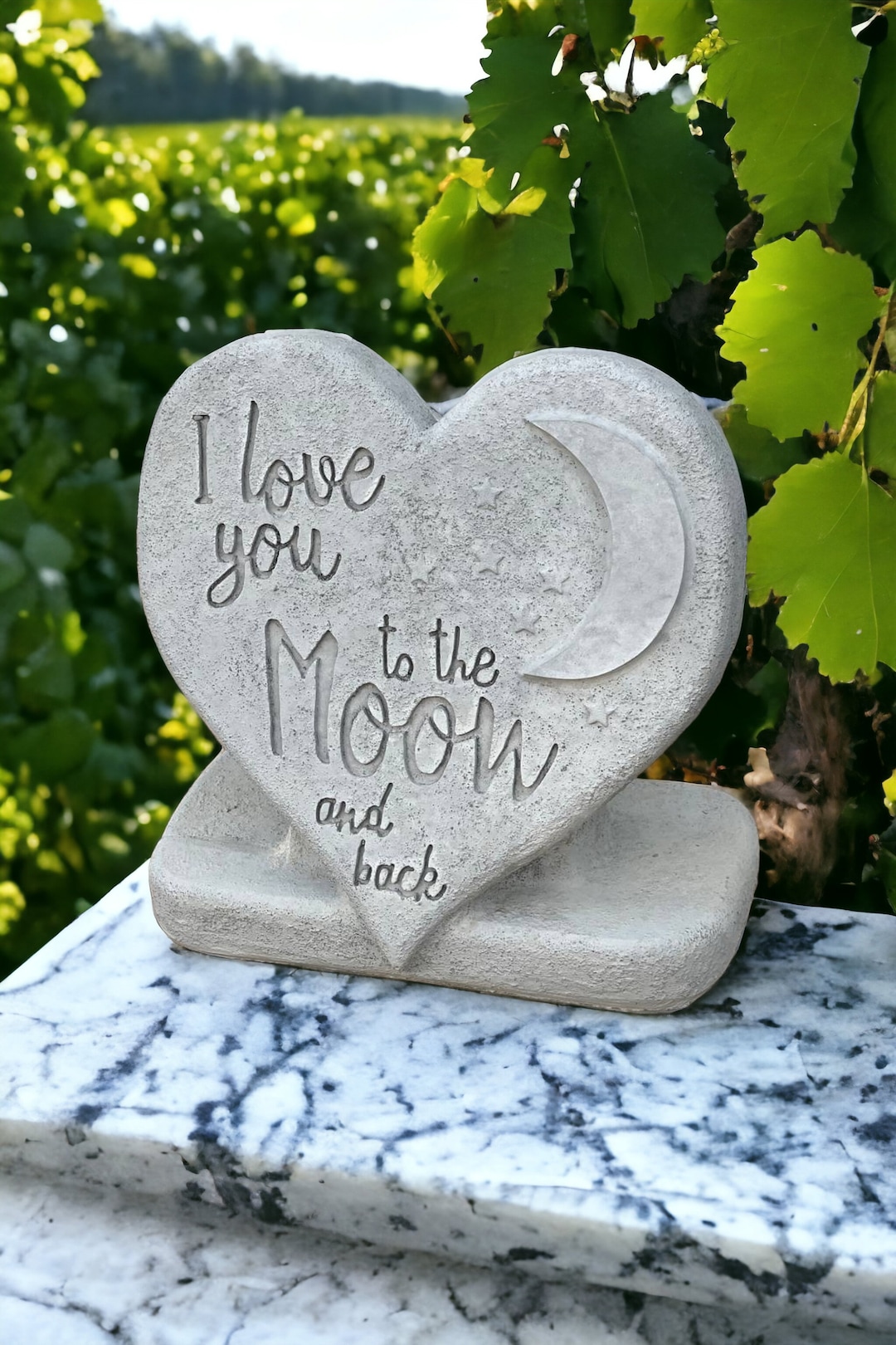 Large Love Rock Figure Concrete Gift for Your Love Cement Heart for ...
