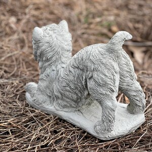 Crouching Terrier Statue Concrete Memorial Dog Sculpture Garden ...