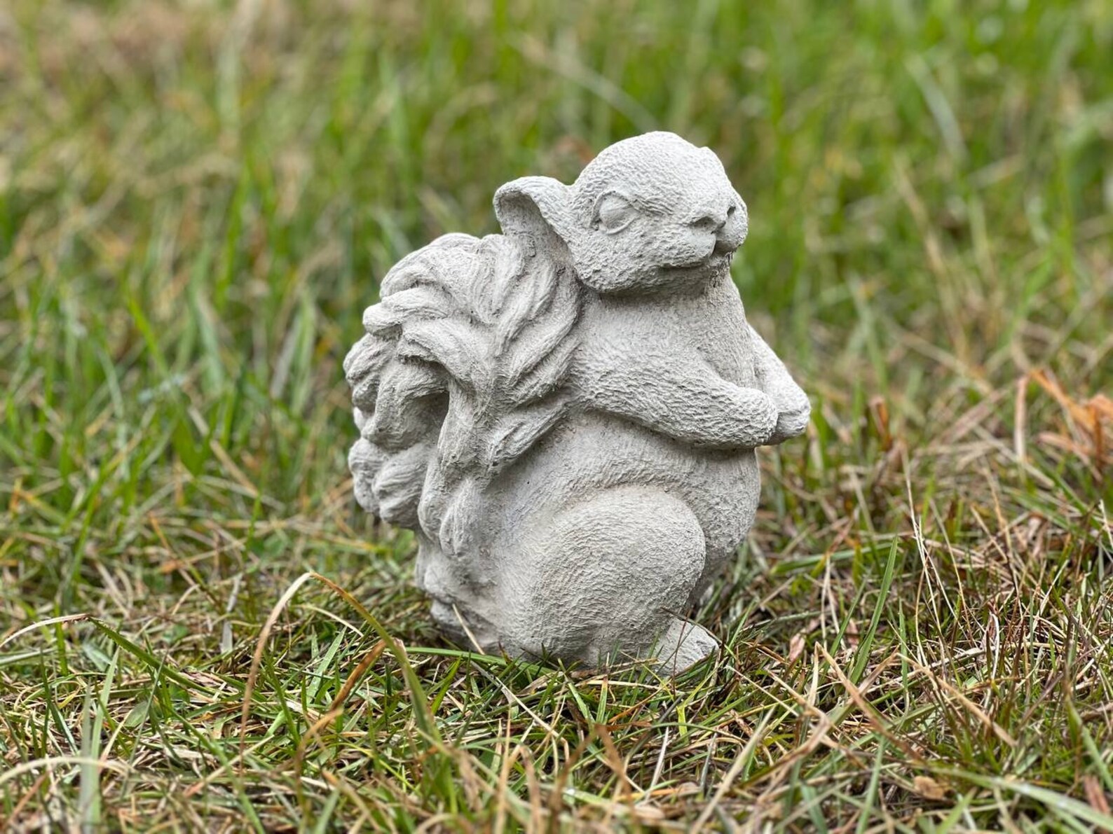 Concrete Squirrel Sculpture Lawn Squirrel Stone Statue Cement Animal ...
