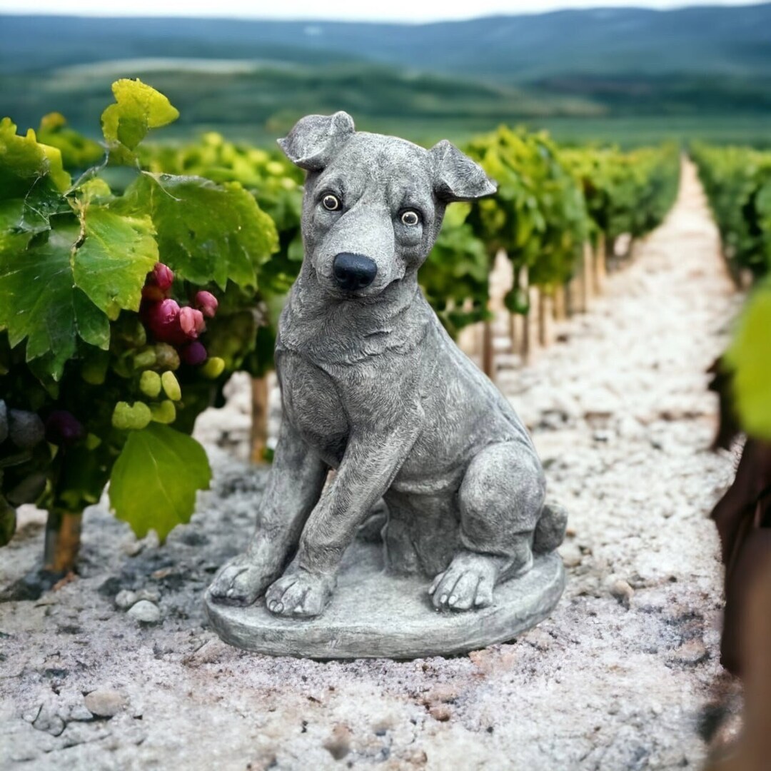 Massive Jack Russell Dog Statue Pet Memorial Sculpture Realistic Jack ...