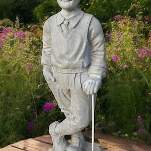 Large Golfer Man Figure Massive Golfist Statue Concrete Golfer Player ...