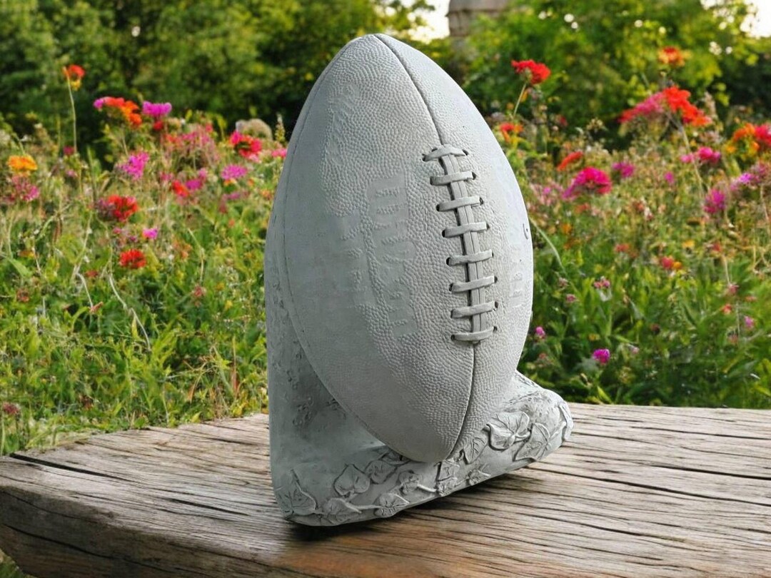 Concrete Ball on Stand Football Ball Decoration Stone Ball Figurine ...
