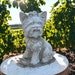 Sitting Yorkie Dog Memorial Statue Yorkshire Terrier Stone Figurine ...