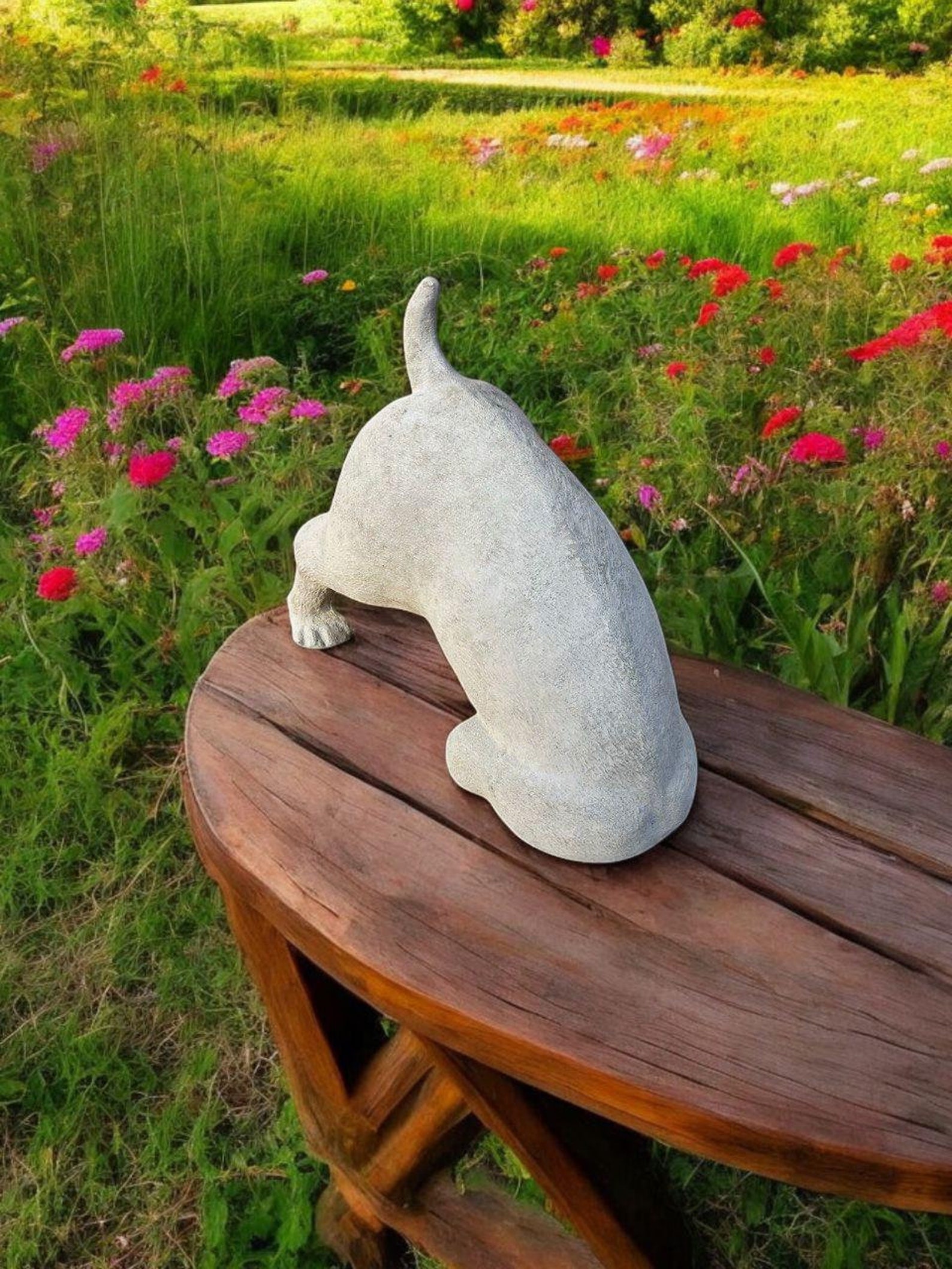 Stone Digging Dog Concrete Pet Decor Garden Dog Ornament Animal Figure ...
