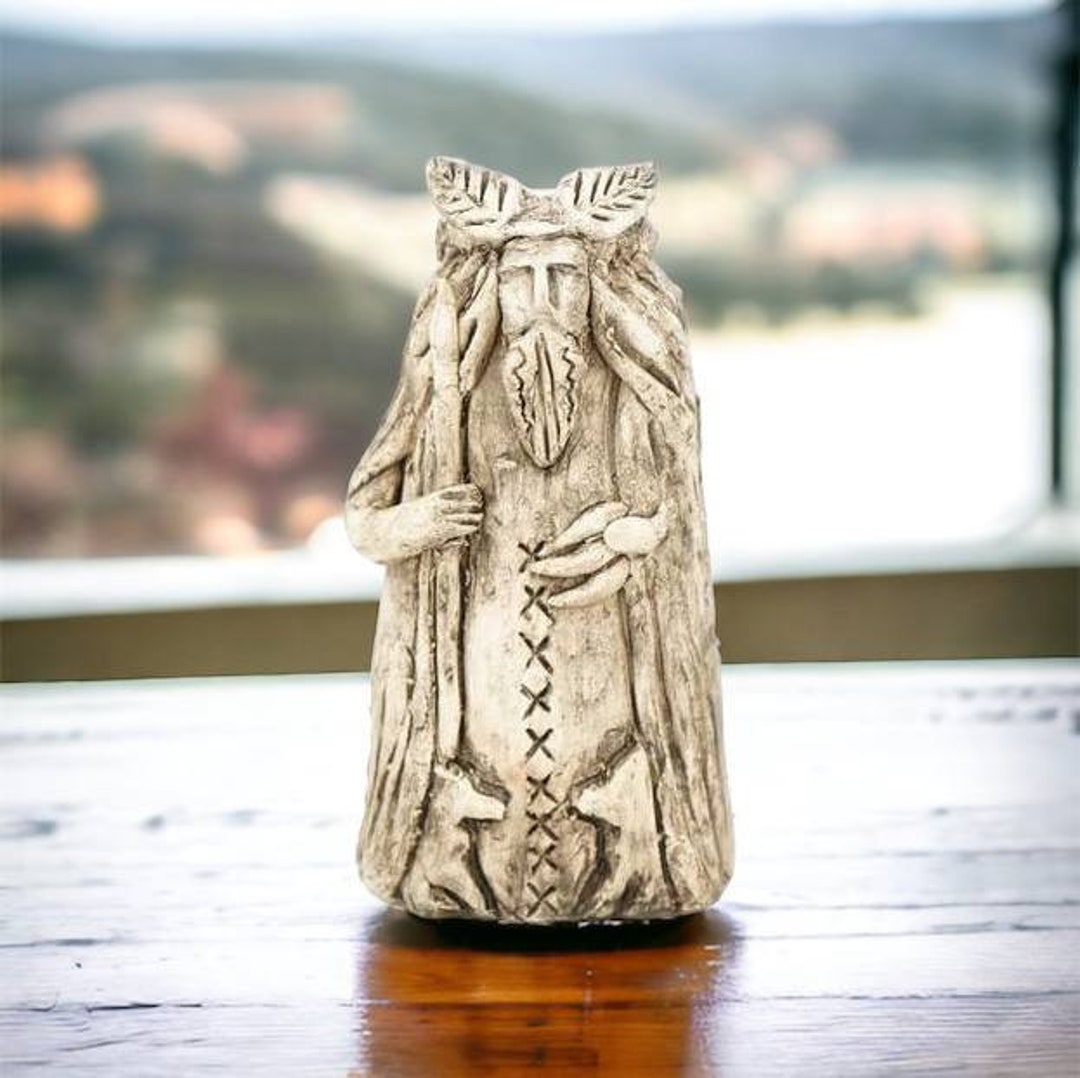 Ceramic Odin God Statue Altar Sculpture God Ceramic Figurine Scandinavian God Odin Small Odin ...