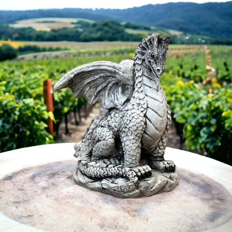 Realistic Dragon Figure Asian Animal Statue Lawn Chinese Dragon ...