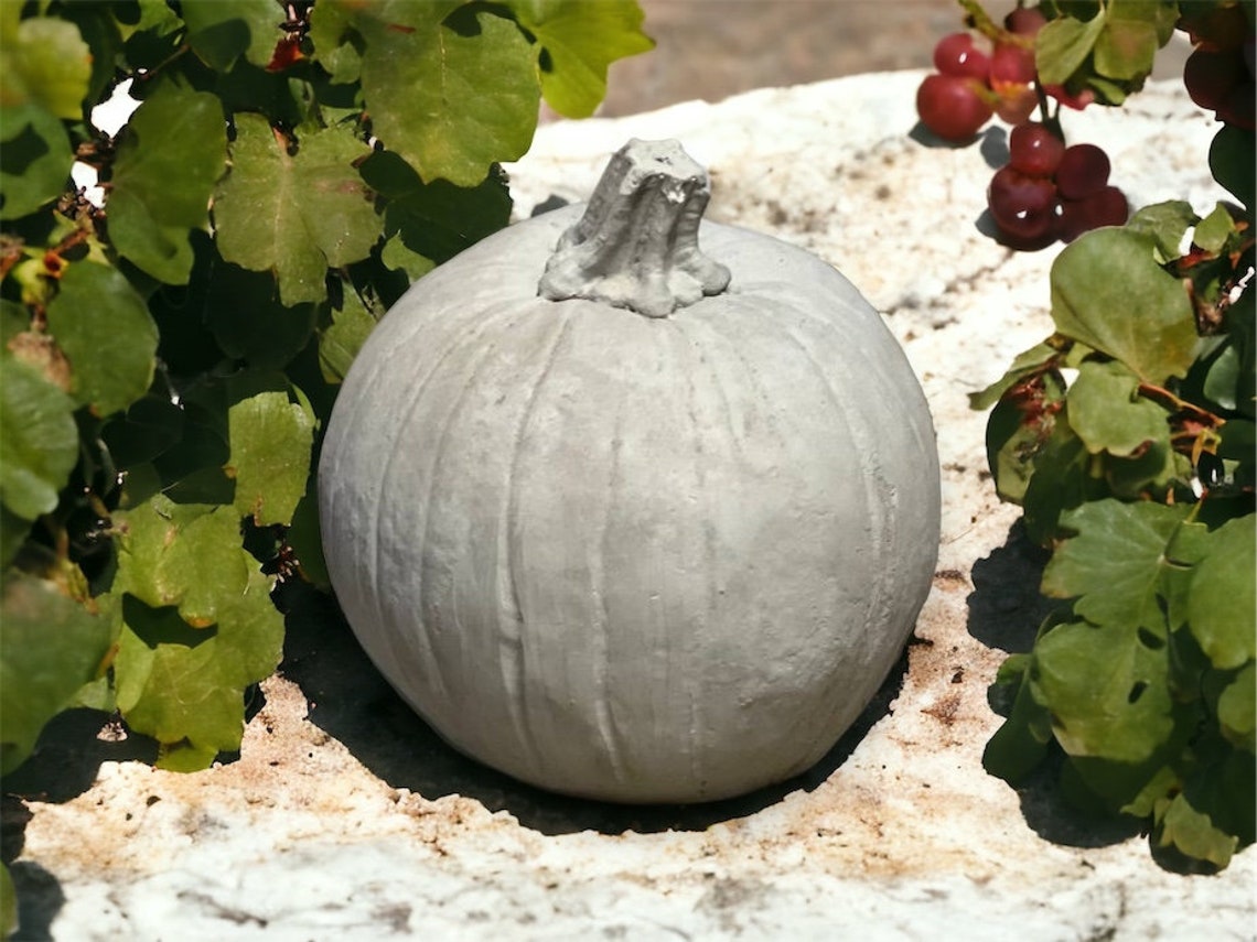 Concrete Pumpkin Statue Autumn Garden Decoration Cement Pumpkin ...