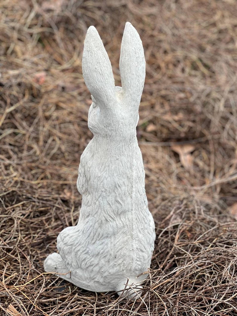 Realistic Rabbit Statue Concrete Bunny Animal Garden Statues Stone ...