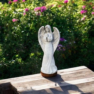 Standing Faceless Angel Figurine Religious Girl With Wings Statue ...