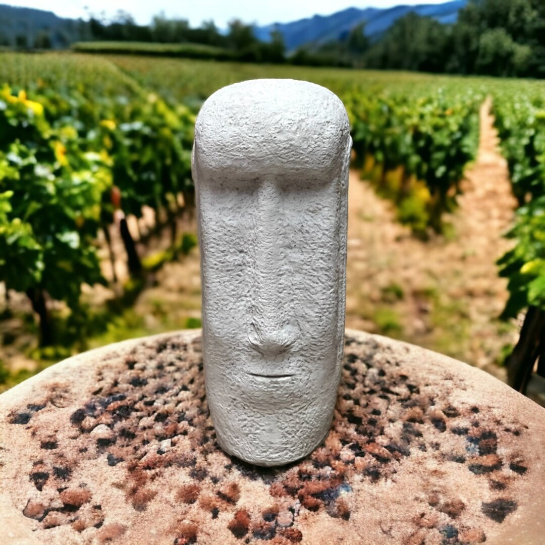 Concrete Moai Head Statue Cement Easter Island Head Figurine Outdoor ...