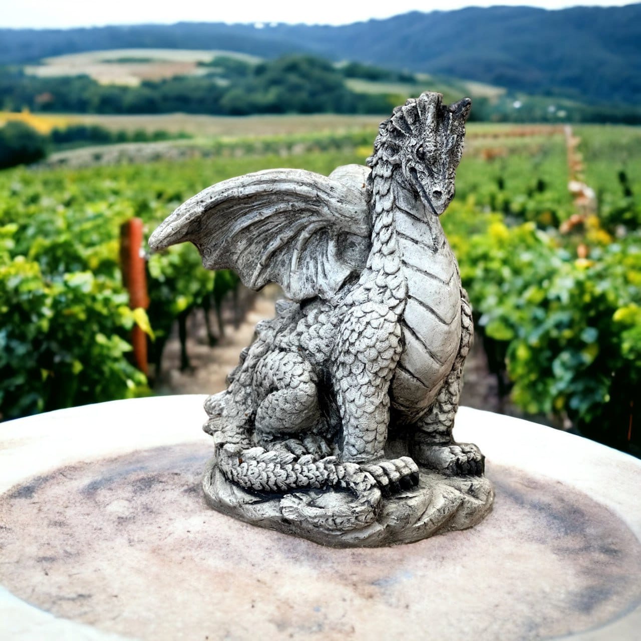 Realistic Dragon Figure Asian Animal Statue Lawn Chinese Dragon ...