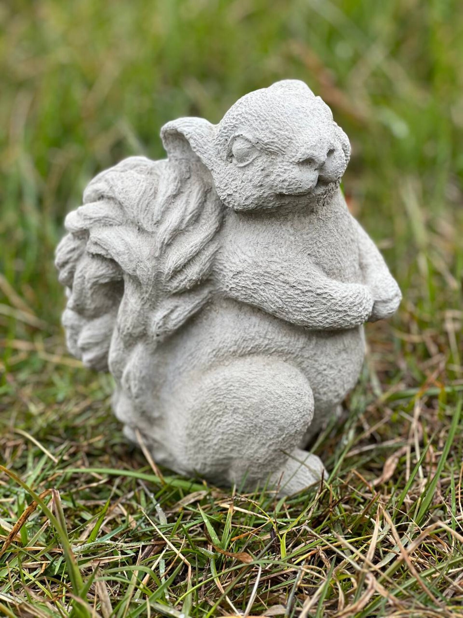 Concrete Squirrel Sculpture Lawn Squirrel Stone Statue Cement Animal ...
