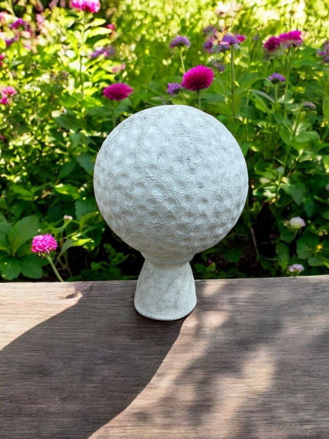 Concrete Golf Ball Outdoor Ball Decoration Golf Ball on Stand Golf ...