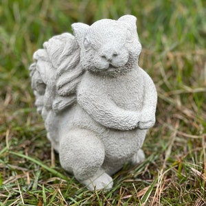 Concrete Squirrel Sculpture Lawn Squirrel Stone Statue Cement Animal ...