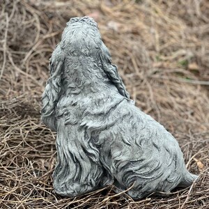 Cocker Spaniel Garden Statue Concrete Dog Figurine Memorial Outdoor ...