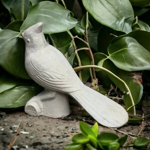 Concrete Bird Sitting on Stump Figure Detailed Wild Cardinal Bird ...