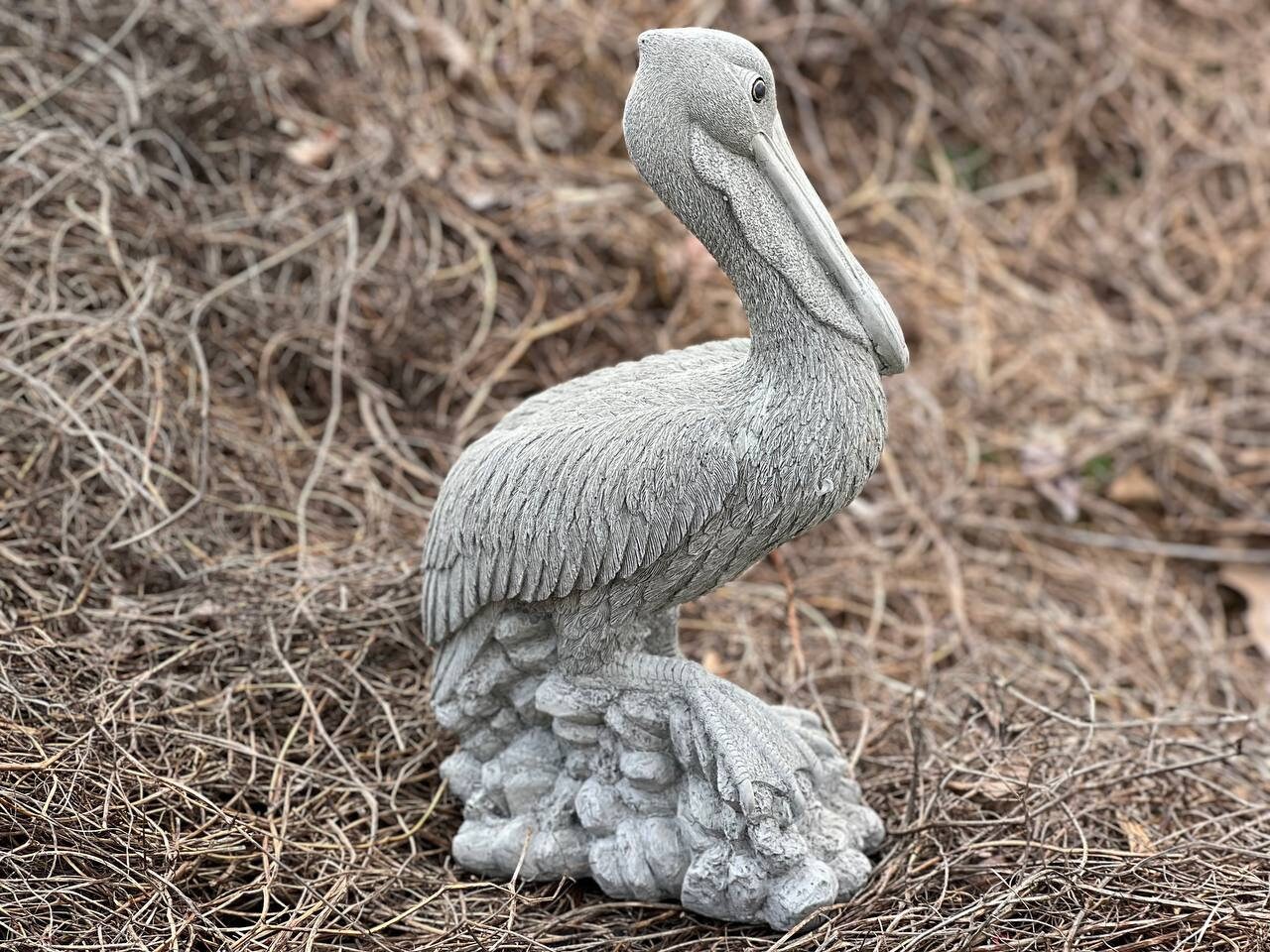 Concrete Pelican Statue Detailed Bird Figurine Wild Pelican Bird ...