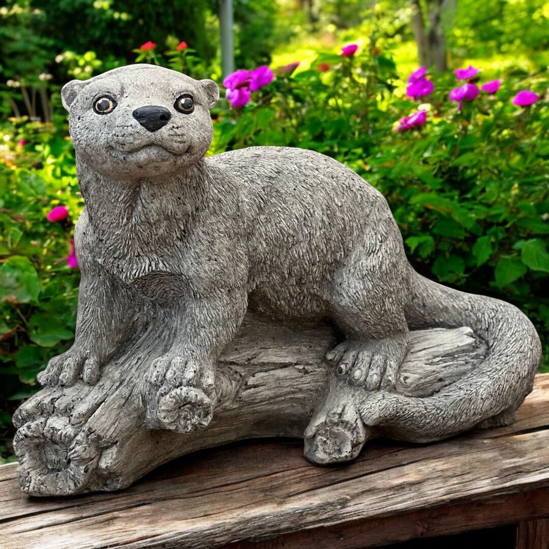 Beton Otter Statue Garden Animal Decoration Concrete Animal Sculpture ...