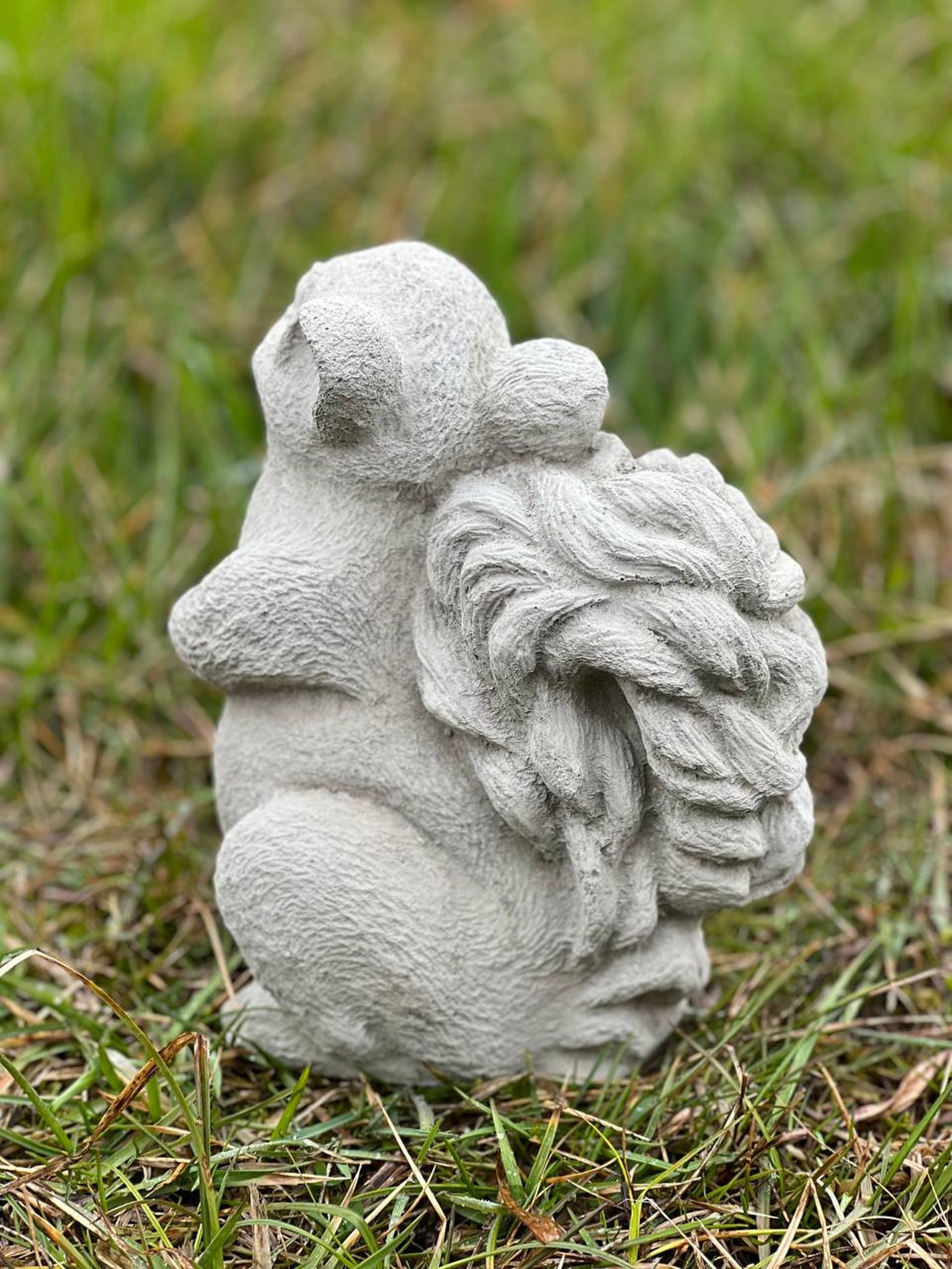 Concrete Squirrel Sculpture Lawn Squirrel Stone Statue Cement Animal ...