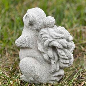 Concrete Squirrel Sculpture Lawn Squirrel Stone Statue Cement Animal ...
