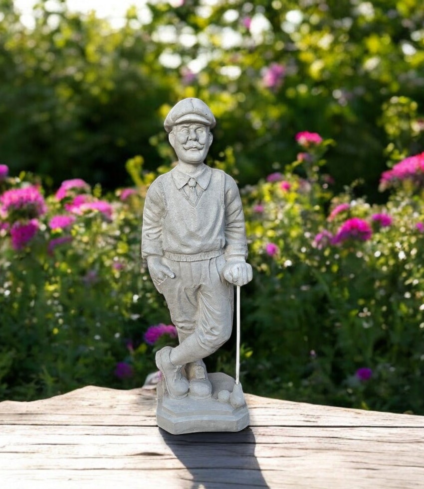 Large Golfer Man Figure Massive Golfist Statue Concrete Golfer Player ...