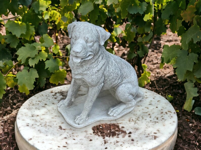 Rottweiler Dog Figure Massive Dog Memorial Sculpture Stone Pet Grave ...