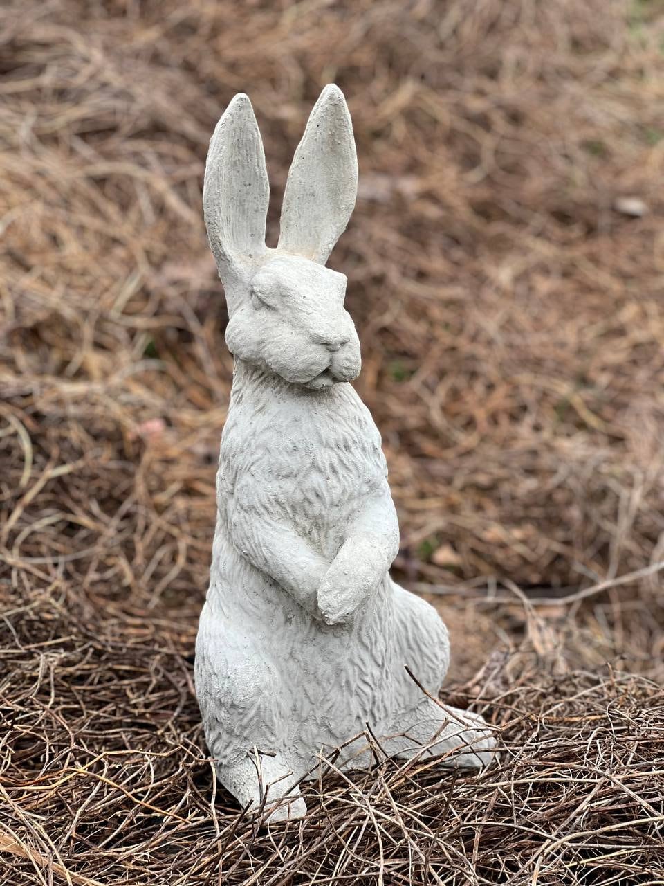 Realistic Rabbit Statue Concrete Bunny Animal Garden Statues Stone ...
