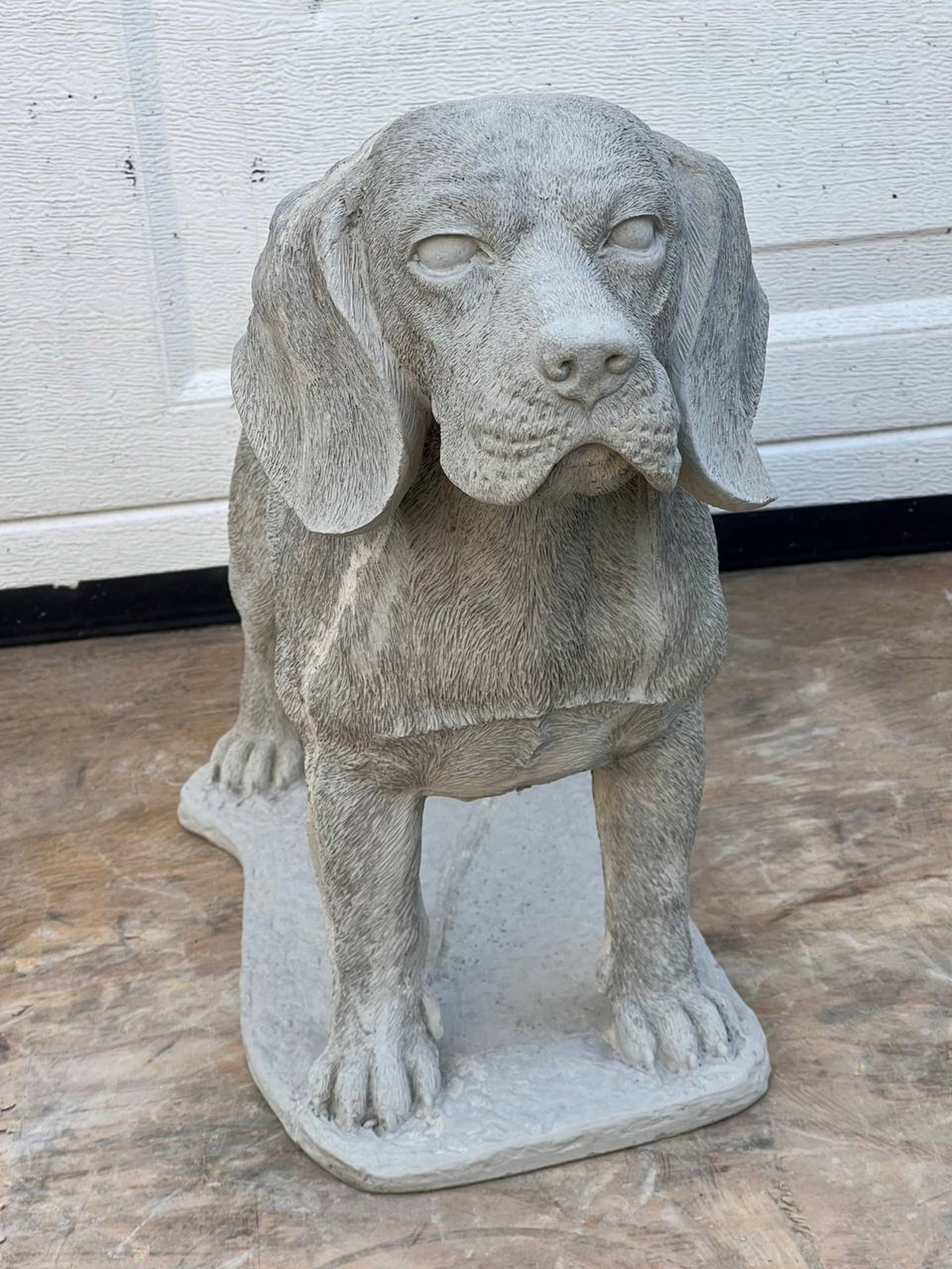 Massive Beagle Dog Concrete Statue Standing Dog Cement Sculpture Large ...