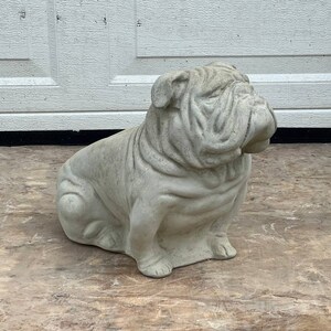 Massive Bulldog Cement Statue Large Pet Memorial Stone Garden ...