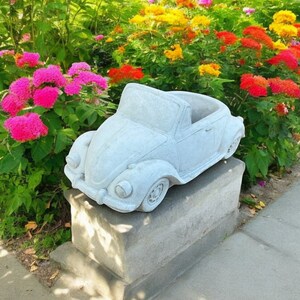 Outdoor Truck Planter Statue Concrete Flowers Pot Car Sculpture Garden ...