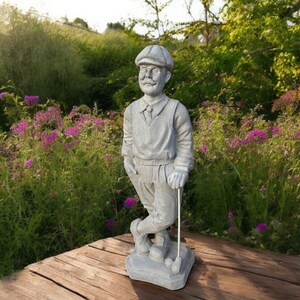 Large Golfer Man Figure Massive Golfist Statue Concrete Golfer Player ...