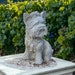 Sitting Yorkie Dog Memorial Statue Yorkshire Terrier Stone Figurine ...