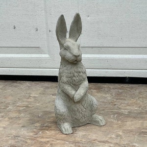 Rabbit Concrete Garden Statue Easter Bunny Decoration Figure Realistic ...