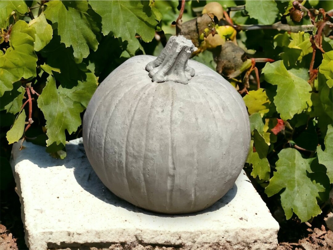 Concrete Pumpkin Statue Autumn Garden Decoration Cement Pumpkin ...