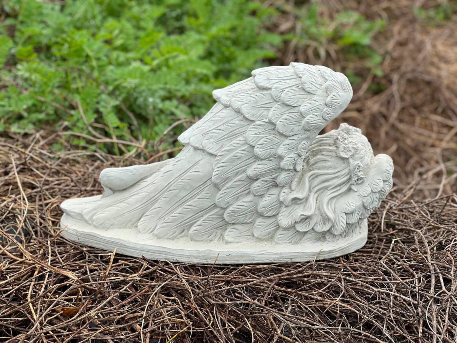 Sleeping Angel Sculpture Cement Angel Garden Decoration Concrete Girl ...