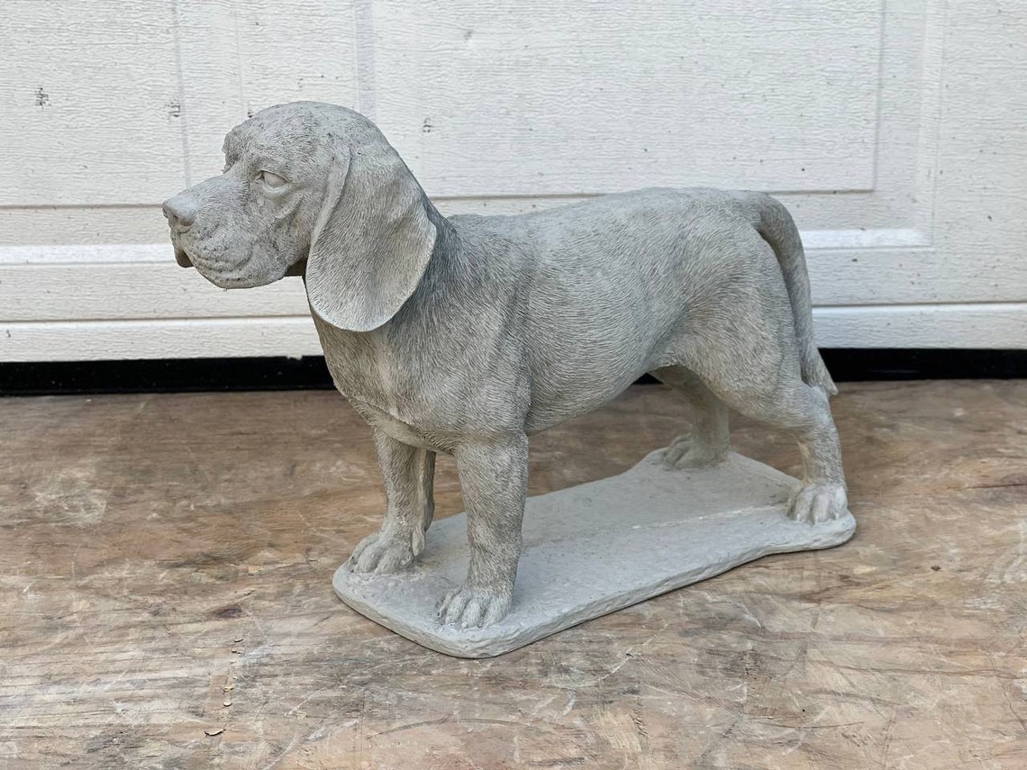 Massive Beagle Dog Concrete Statue Standing Dog Cement Sculpture Large ...
