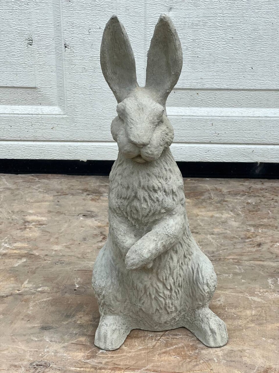 Rabbit Concrete Garden Statue Easter Bunny Decoration Figure Realistic ...