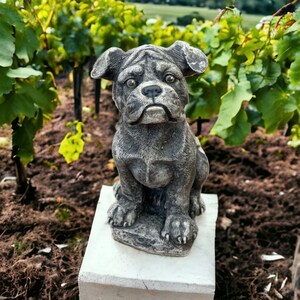 Small Boxer Puppy Statue Concrete Dog Sculpture Stone Pet Memorial ...