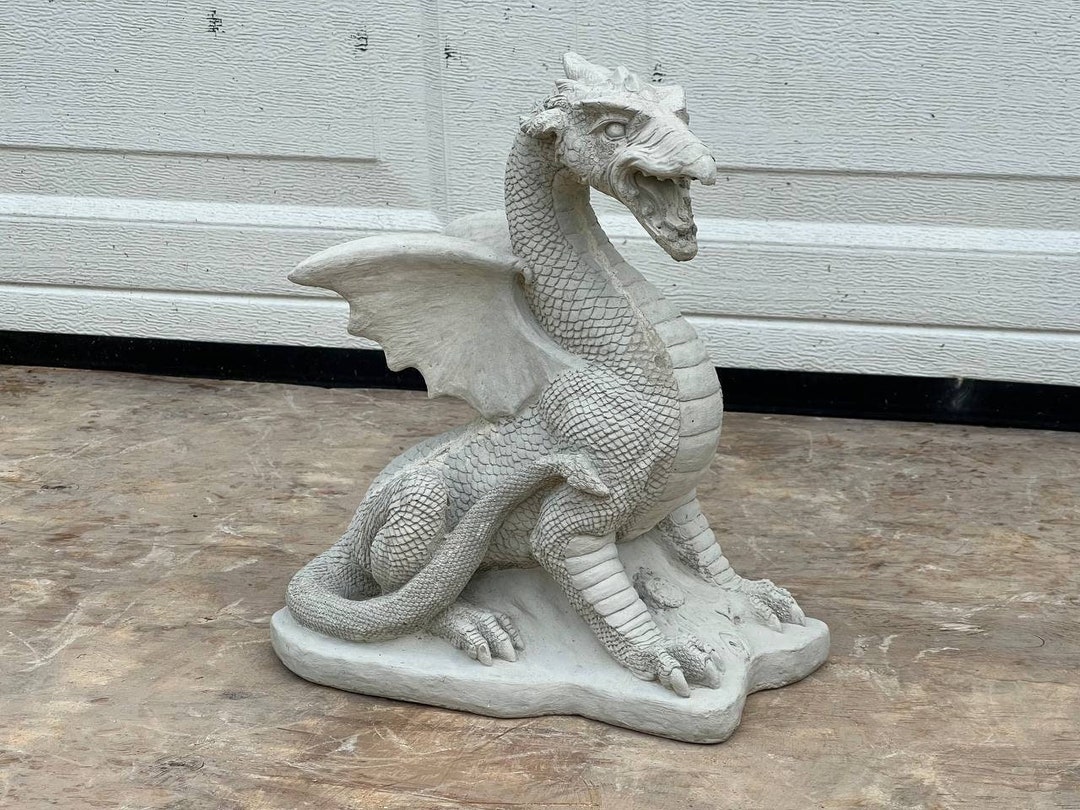 Detailed Dragon Statue Concrete Asian Dragon Figure Fairy Mythical ...
