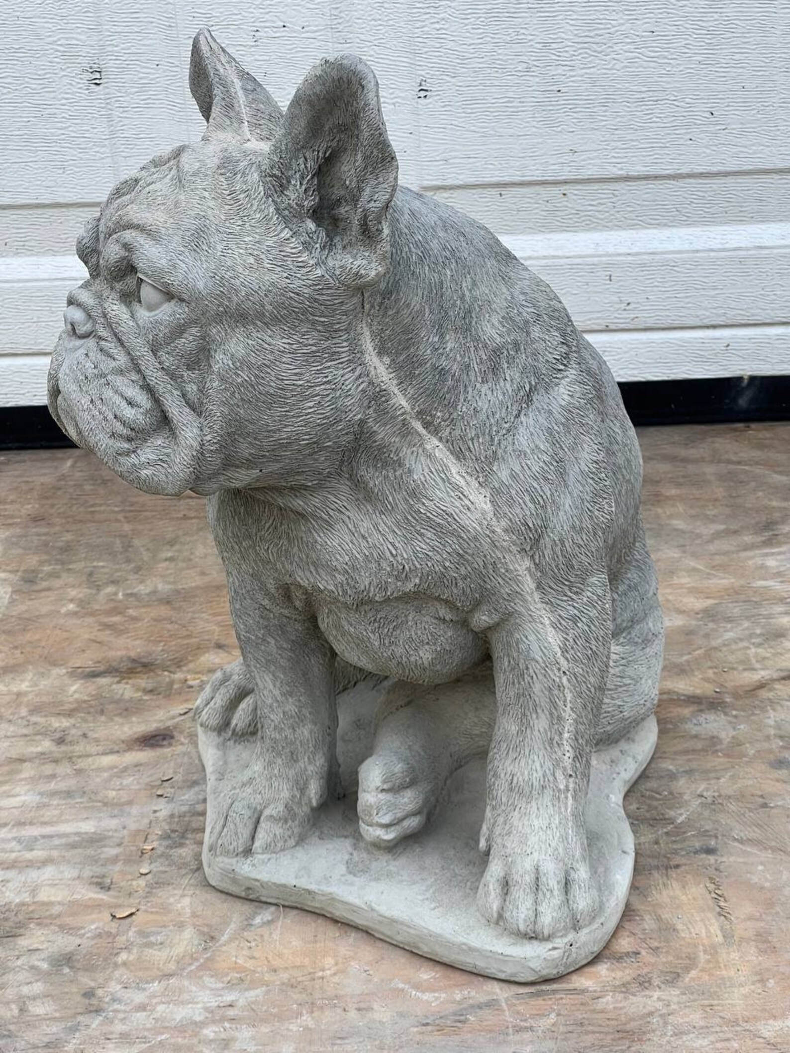French Bulldog Concrete Statue Large Dog Memorial Decoration Gift for ...