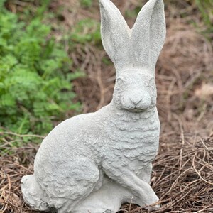 Sitting Bunny Garden Gift Sculpture Cute Concrete Rabbit Figure for ...