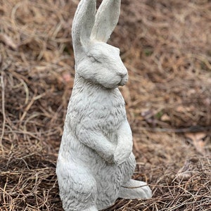 Realistic Rabbit Statue Concrete Bunny Animal Garden Statues Stone ...