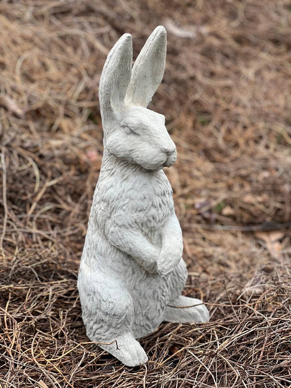 Realistic Rabbit Statue Concrete Bunny Animal Garden Statues Stone ...
