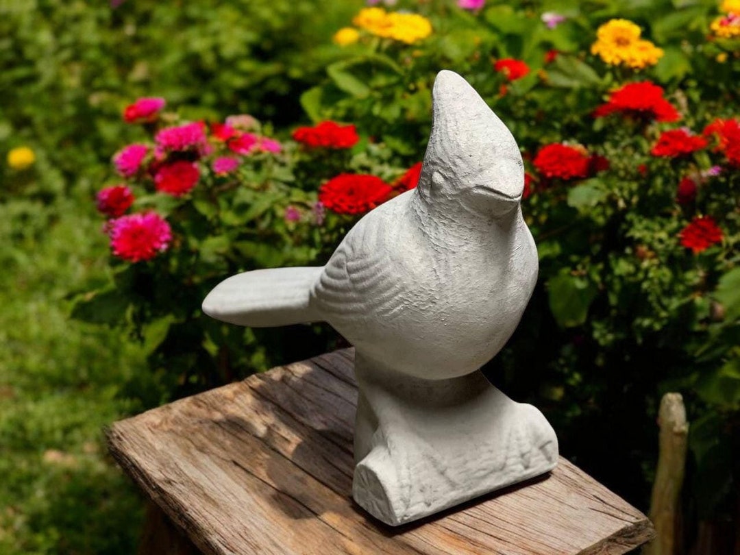 Garden Cardinal Figurine Home Bird Sculpture Yard Cardinal Ornament ...
