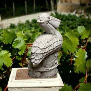 Stone Pelican Statue Massive Bird Decoration Detailed Wild Pelican ...