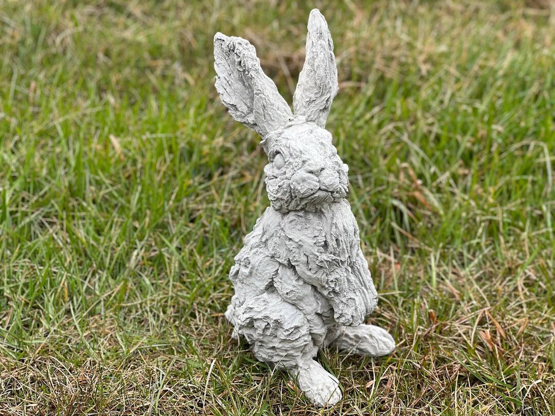 Standing Rabbit Statue Detailed Bunny Spring Decoration Garden or ...