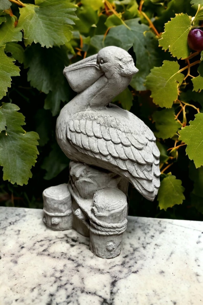 Stone Pelican Statue Massive Bird Decoration Detailed Wild Pelican ...